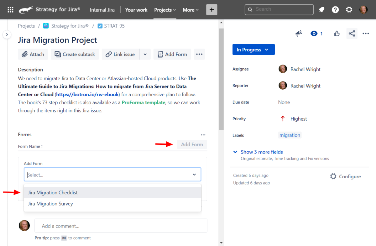 Track Your Jira Migration in Jira - Strategy for Jira®